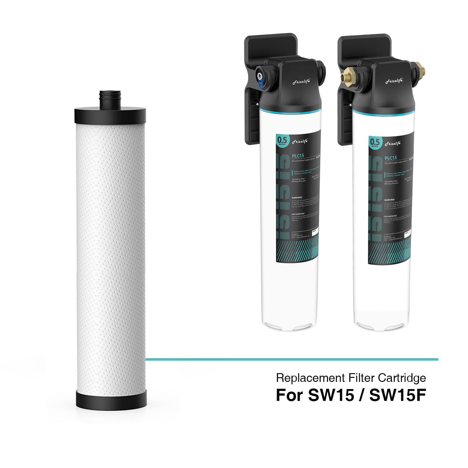 Frizzlife PLC15 Replacement Filter Cartridge For SW15 and SW15F Under Sink Water Filter System