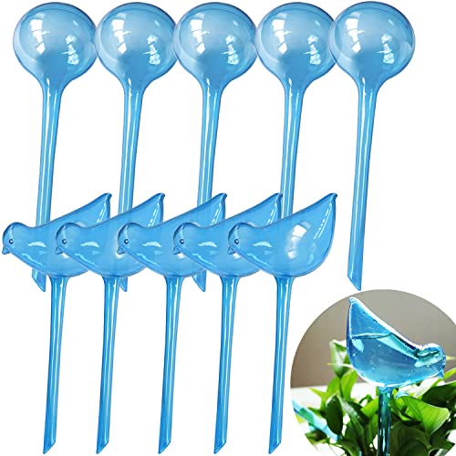 Plant Self-Watering Bulbs, 10pcs Self Watering Planter Insert, Flower Automatic Watering Drip Irrigation Device, Indoor Outdoor Garden Self Waterer for Plant