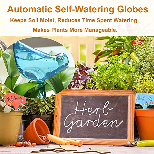 Plant Self-Watering Bulbs, 10pcs Self Watering Planter Insert, Flower Automatic Watering Drip Irrigation Device, Indoor Outdoor Garden Self Waterer for Plant