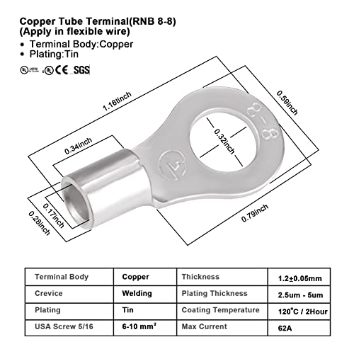 10 Gauge Wire Tinned Copper Tray Cable - Connect Charge Controller and Battery for Solar Panel MPPT RV Automotive Marine Boat 10FT 10AWG