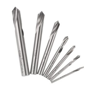 geevorks spotting drill bit, m42 hss high speed steel drill bit set,7pcs 90 degree drilling chamfering tool - 3 4 5 6 8 10 12mm