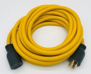 connecticut electric 25 foot generator power extension cord, 30 amp, 4 prong, nema l14-30p (male), nema l14-30r (female)