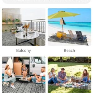 MontVoo-Outdoor Rug Carpet Waterproof 9x12 ft Reversible Patio Rug RV Camping Rug-Plastic Straw Rug Outside Indoor Outdoor Area Rug for Patio Deck Balcony Picnic Beach Outdoor Decor Boho Grey