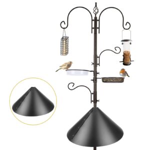 erytlly bird feeders bird feeding station kit bird feeding pole wild bird feeder hanging kit with squirrel guard baffle suet cage tube bird feeder planter hanger multi feeder for attracting wild birds