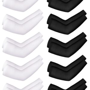 Boao 10 Pairs Cooling Sun Sleeves UV Protection Arm Sleeves Arm Cover Sleeve for Men Women (,)