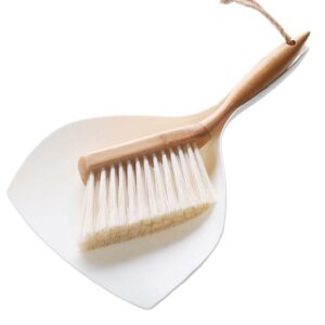 chengzui 2pcs/set desktop cleaning set mini bamboo broom dustpan shovel sweep handheld cleaning brush household cleaner broom brush and dustpan