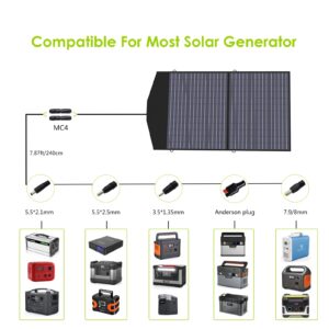 ALLPOWERS 300W Portable Power Station with Solar Panel 100W, 288Wh Solar Generator with Portable Solar Panel included, Solar Power for Outdoor Camping Travel RV Laptop Phone