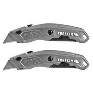 craftsman utility knife, quick change, retractable, 6 blade, 2-pack (cmht10588)