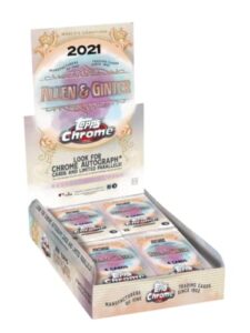 2021 topps allen and ginter chrome baseball hobby box (18 packs/4 cards: 7 inserts)