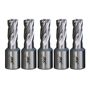 lyxc m2al hss annular cutter set 50pcs 3/4'' weldon shank 1'' cutting depth 1/2" cutting diameter for mag drill press