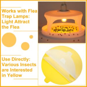 12 Pieces Flea Trap Replacements Glue Discs 2 Layers Dome Glue Board Replacement Pads, Non Toxic, 7.1 Inch Natural Glue Discs Refills for Pest Control Flea Trap