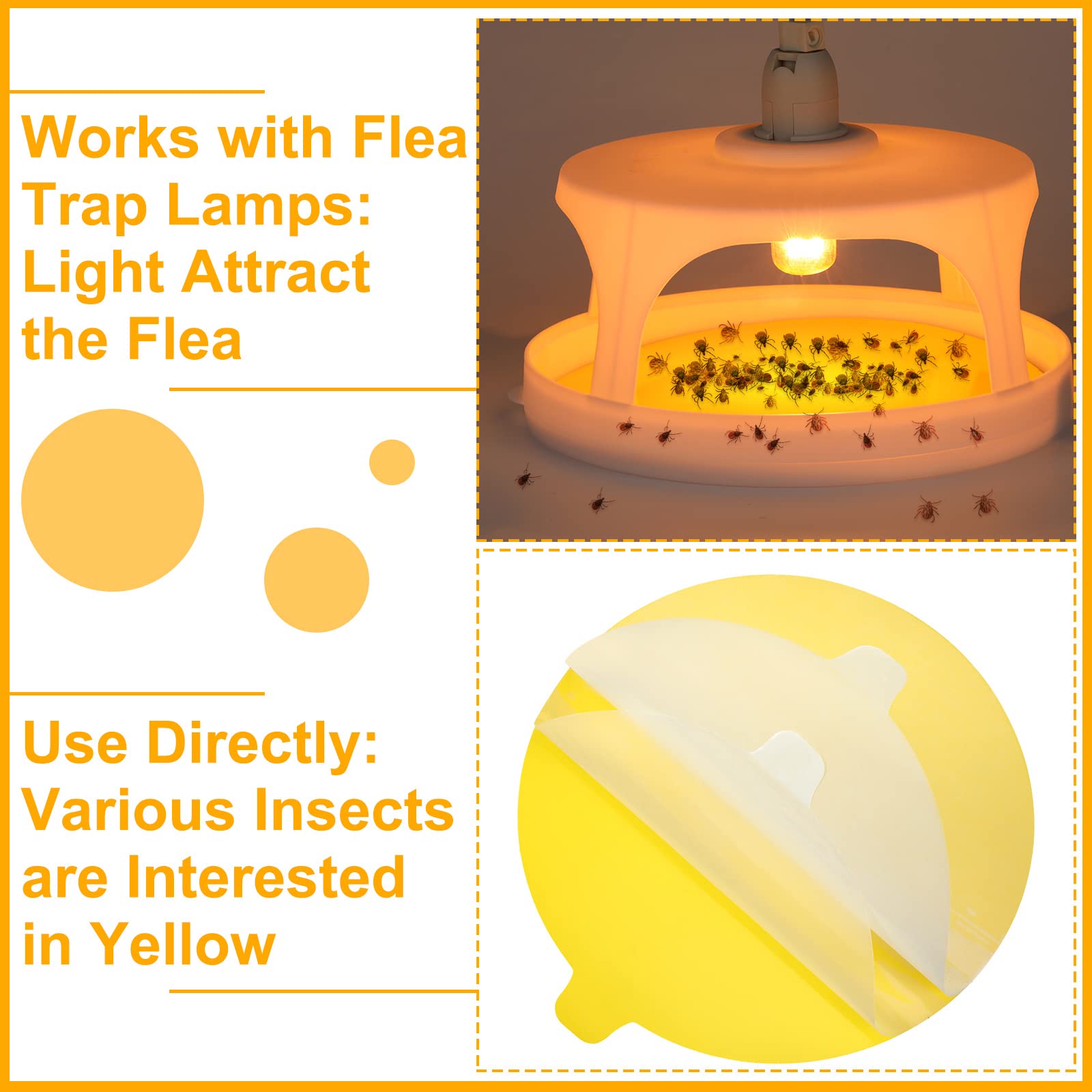 12 Pieces Flea Trap Replacements Glue Discs 2 Layers Dome Glue Board Replacement Pads, Non Toxic, 7.1 Inch Natural Glue Discs Refills for Pest Control Flea Trap