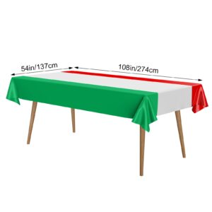 Italian Theme Party Decorations Italian Flag Tablecover Italy Republic String Pennant Banners, 33 Inches (Italy)