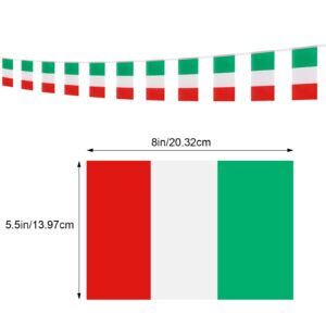 Italian Theme Party Decorations Italian Flag Tablecover Italy Republic String Pennant Banners, 33 Inches (Italy)