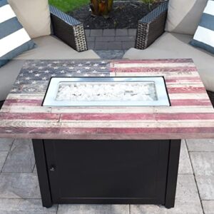 Endless Summer, The Americana, 40" x 28" Rectangle LP Gas Outdoor Fire Pit