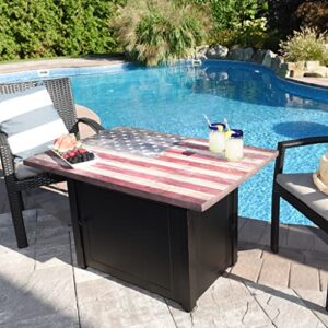 Endless Summer, The Americana, 40" x 28" Rectangle LP Gas Outdoor Fire Pit