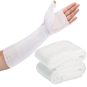 nuanchu tubular stockinette tubing cotton stockinette for pre wrap use elastic arm cast stockinette for arm wrist thumb spica stockinette tubing soft wrist arm wraps (20 pcs, 3.14 x 11.8 inch)