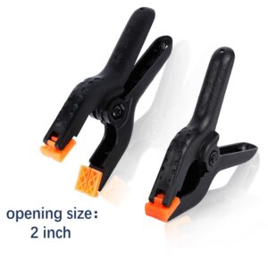 10 PCS 4.5 inch Professional Plastic Large Spring Clamps Heavy Duty for Crafts or Plastic Clips and Backdrop Clips Clamps for Backdrop Stand,Photography, Home Improvement and so on