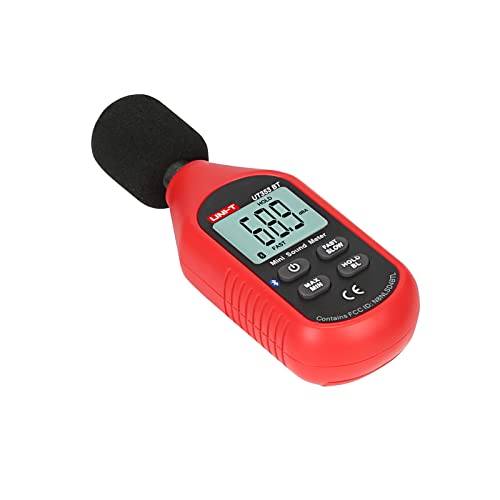 UNI-T Decibel Meter UT353BT, Digital Sound Level Meter 30-130dB Audio Noise Volume Measure Device Free App for iOS/Android, Max/Min Fast/Slow Data Hold LCD Backlit Auto Shutdown