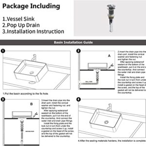 Cpingao Bathroom Vessel Sink Quartz Stone Vanity Sink Above Counter Bathroom Sink for Cabinet, Lavatory, Hotel Art Basin, Home Washing Basin with Pop Up Drain, Solid Surface Material in Matte Gray