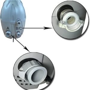 FSYHVVY Replacement Connector Seals Gaskets Washers for Coleman Lay-Z-Spa, A and B/C (2A+4B/C)