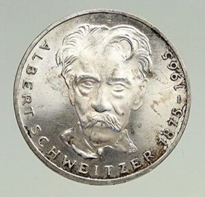 1655 de 1975g germany nobel prize hero albert schweitzer 5 mark good uncertified