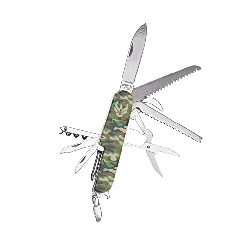 Swiss Eagle Commando Multi-Tool Army Knife - Packs 12 Tools In Your Pocket