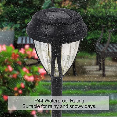 Dynaming 12 Pack Outdoor Solar Pathway Lights, Solar Powered Garden Decorative Lights, Auto On/Off & Waterproof Landscape Lighting for Lawn Patio Yard Walkway Deck Driveway, Warm White