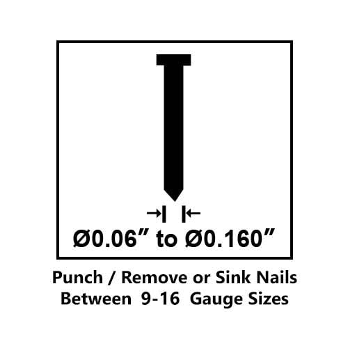 Air Locker AP900 Heavy Duty Professional Air Punch Nailer/Nail Remover/Nail Puller. 1/4 Inch NPT Thread Air Inlet. 50-110 PSI Pneumatic Nailer Removes 9-16 Gauge Nails