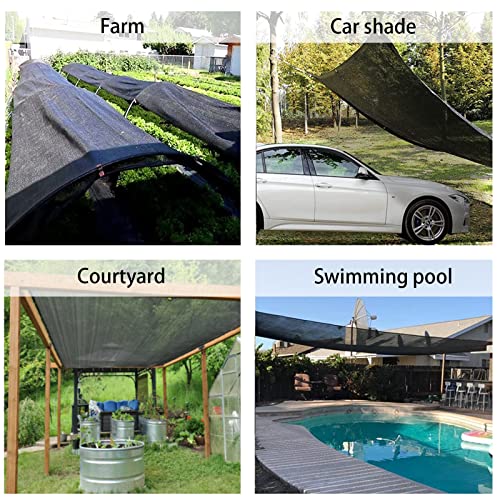 LOVE STORY 12x20 FT 55% Black Shade Cloth Sunblock Mesh Cover Taped Edge with Grommets, UV-Resistant,Sun Net for Pergola, Plants Greenhouse, Gardens, Patio, Canopy