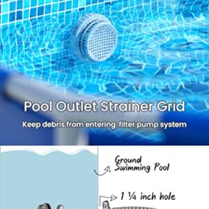 SUMMERBUDDY Above Ground Pool Parts Kit, Replacement Pool Pump Part with Split Plunger Valve, Plunger Valve, 1.5" Inlet Water Nozzle, 1.25" Outlet Strainer, Pool Hose Adapter