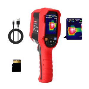 uni-t uti89 pro thermal camera imager 80x60 ir resolution handheld infrared thermal imaging camera 4800 pixels 9hz refresh rate, ip65 rechargeable 16gb microsd 2 meter drop durability