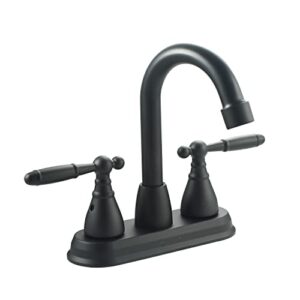 solvex 2 handle bathroom faucet matte black,4 inch centerset bathroom sink faucet 3 hole bathroom faucet,bathroom basin faucet with deck mounted lever handle,sp-40071-n