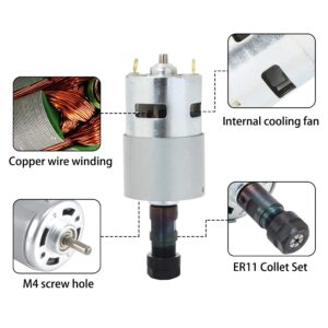 RATTMMOTOR CNC 1610 PRO 3 Axis GRBL Control DIY Mini CNC Router Machine Kit with Offline Controller and 14pcs ER11 Collets CNC Engraving Milling Machine for Cutting Wood Plastic Acrylic PVC PCB