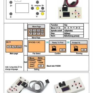 RATTMMOTOR CNC 1610 PRO 3 Axis GRBL Control DIY Mini CNC Router Machine Kit with Offline Controller and 14pcs ER11 Collets CNC Engraving Milling Machine for Cutting Wood Plastic Acrylic PVC PCB