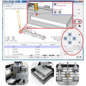 RATTMMOTOR CNC 1610 PRO 3 Axis GRBL Control DIY Mini CNC Router Machine Kit with Offline Controller and 14pcs ER11 Collets CNC Engraving Milling Machine for Cutting Wood Plastic Acrylic PVC PCB