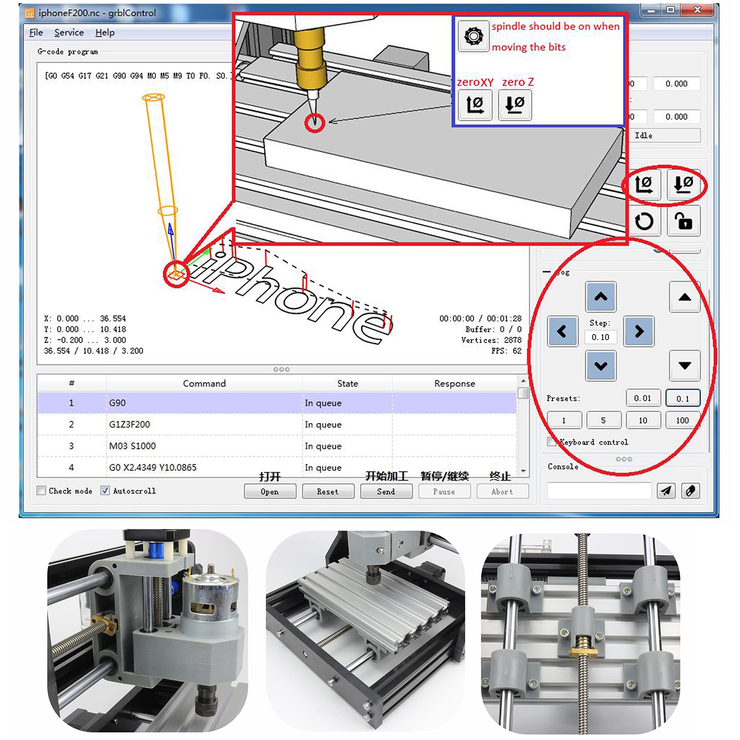 RATTMMOTOR CNC 1610 PRO 3 Axis GRBL Control DIY Mini CNC Router Machine Kit with Offline Controller and 14pcs ER11 Collets CNC Engraving Milling Machine for Cutting Wood Plastic Acrylic PVC PCB