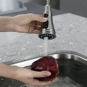 Touchless Kitchen Faucet with Pull Down Sprayer, Automatic Motion Sensor Hands-Free Kitchen Sink Faucet, Brushed Nickel