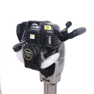 4 Stroke 1200W Gas Powered Demolition Hammer 37.7cc Heavy Duty Concrete Breaker 8500RPM Jack Hammer Demolition Drills with Flat Chisel Bull Point Chisel