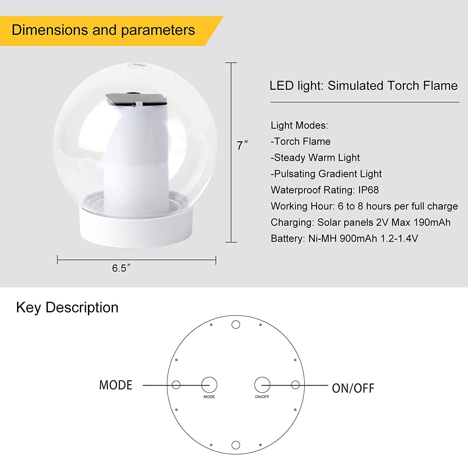 VISOFO Solar Floating Pool Lights for Swimming Pool | Outdoor Waterproof Decorations Solar Powered Flame Led Lamp Inground Pond Flickering Decor Party Event Night Above Ground IP68 (1 pcs)