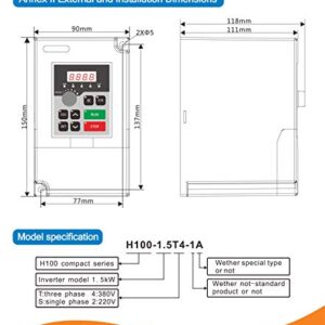 RATTMMOTOR CNC Spindle Motor Kit 220V, 2.2KW Air Cooled Spindle Motor Square Spindle Motor ER20+2.2KW VFD Inverter 220V Variable Frequency Drive Single to 3 Phase Converter for CNC Router Machine