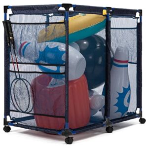 PARANTA Pool Storage Bin, Ball and Toy Mesh Container, Blue(36" x36" x24")