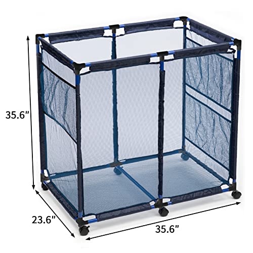 PARANTA Pool Storage Bin, Ball and Toy Mesh Container, Blue(36" x36" x24")