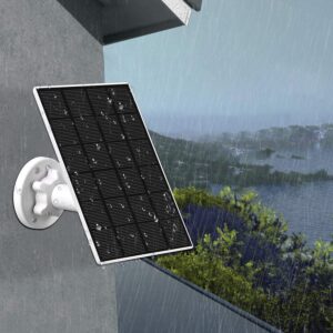 PowGrow Solar Panel for Ring Camera, Solar Panel Compatible with Ring Spotlight Cam Battery and Ring Stick Up Cam Battery, Solar Panel with 5V 3.5W Continuously Charging, 2-Pack(Camera Not Included)