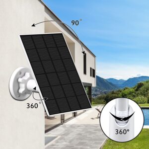 PowGrow Solar Panel for Ring Camera, Solar Panel Compatible with Ring Spotlight Cam Battery and Ring Stick Up Cam Battery, Solar Panel with 5V 3.5W Continuously Charging, 2-Pack(Camera Not Included)