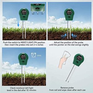 CANNABMALL PH Meter, TDS PPM Meter and 3 in 1 Soil Moisture Meter Combo, High Accuracy Lab PH/EC Tester Digital Kit [Upgraded] for Home Water, Hydroponics, Plants Garden Soil and Aquarium PH Pen