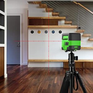 Laser Level, CUSBON Vertical and Horizontal Line with Projected Measuring Marks, Self-Leveling 50ft Cross Line Laser for Construction Floor Tile Wall Painting Picture Hanging