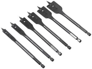 amazon brand - denali 6-piece spade bit set, 3/8-inch to 1-inch