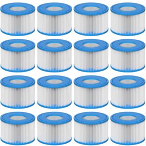 slamate type vi hot tub filter cartridge comapatible with lay-z-spa, coleman saluspa 90352e, 58323e, 58323 swimming pool pump, 16 pack