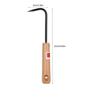 Zerodis Weeder, Metal Garden Weeding Tool with Wood Handle Mini Weed Puller Cultivator for Digging Edging Planting